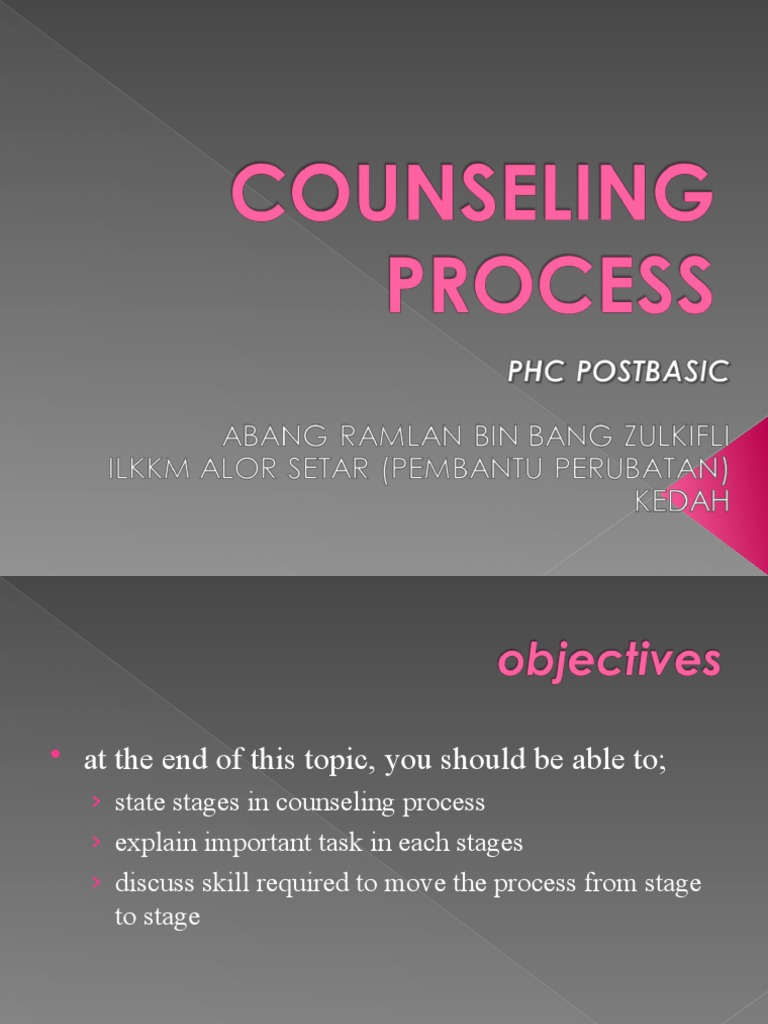 Counseling Process Stages Explained | PDF | Behavior Modification ...