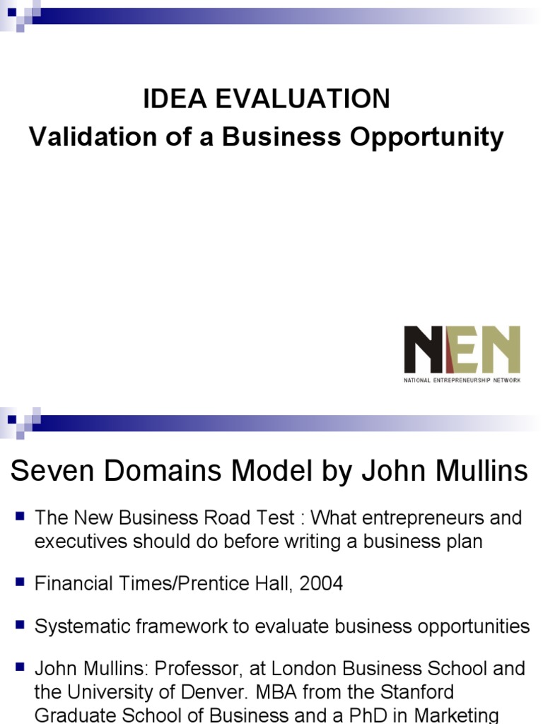 Business Idea Evaluation | PDF | Entrepreneurship | Business