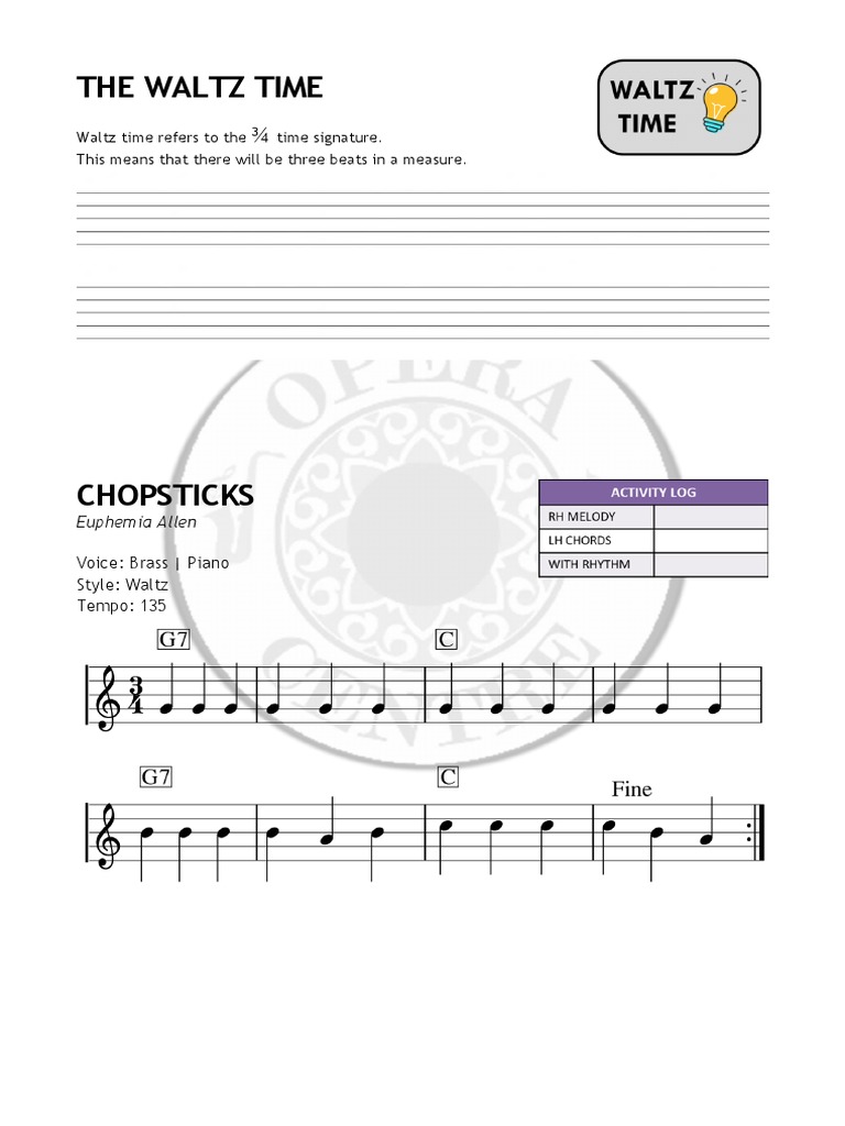 The Waltz Time: Waltz Time Refers To The Time Signature. This Means ...