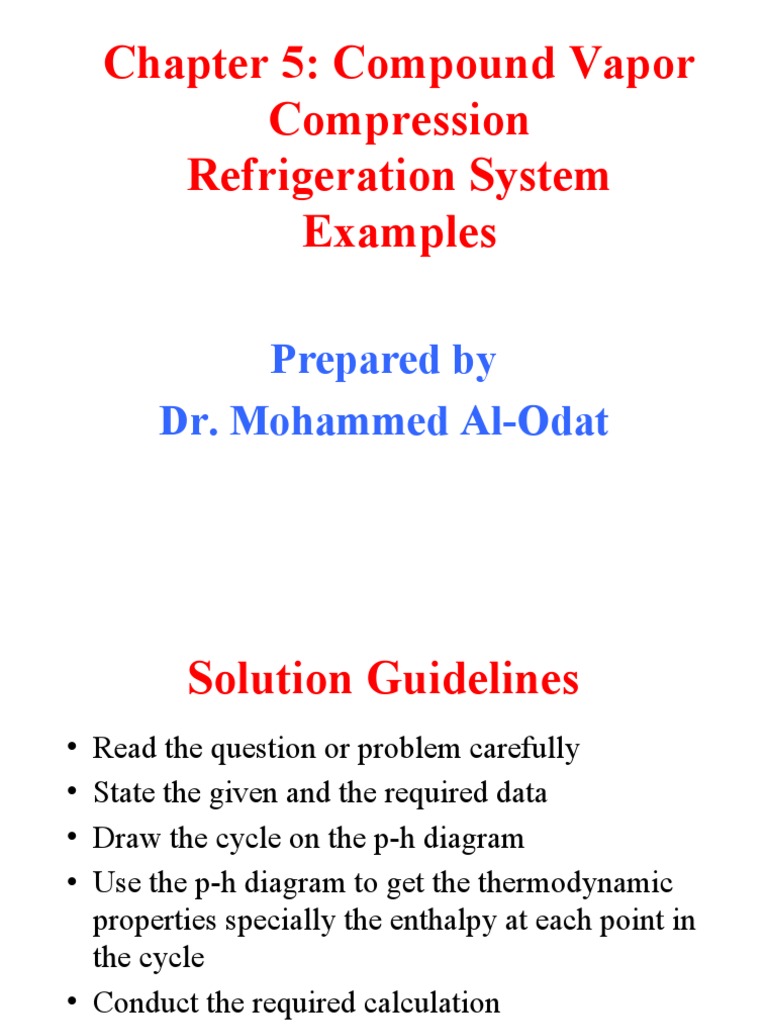 Chapter 5-Compounded Vapor Compression Cyclee-Examples | PDF | Enthalpy ...