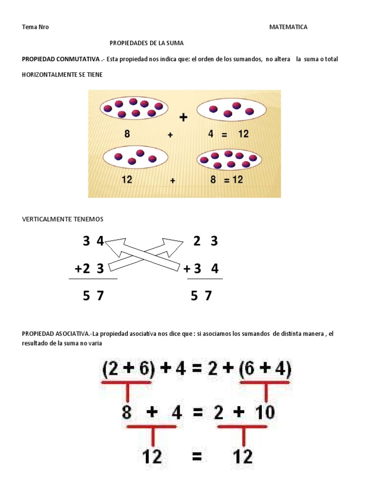Propiedades de La Suma | PDF