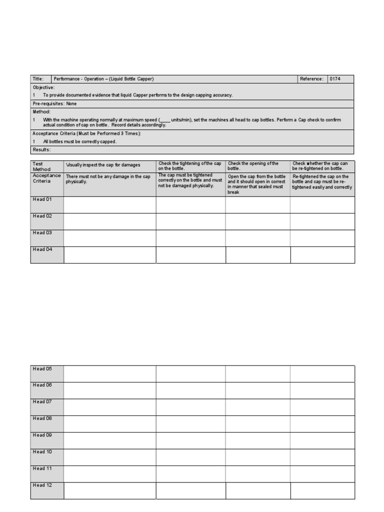 Test Method Acceptance Criteria | PDF
