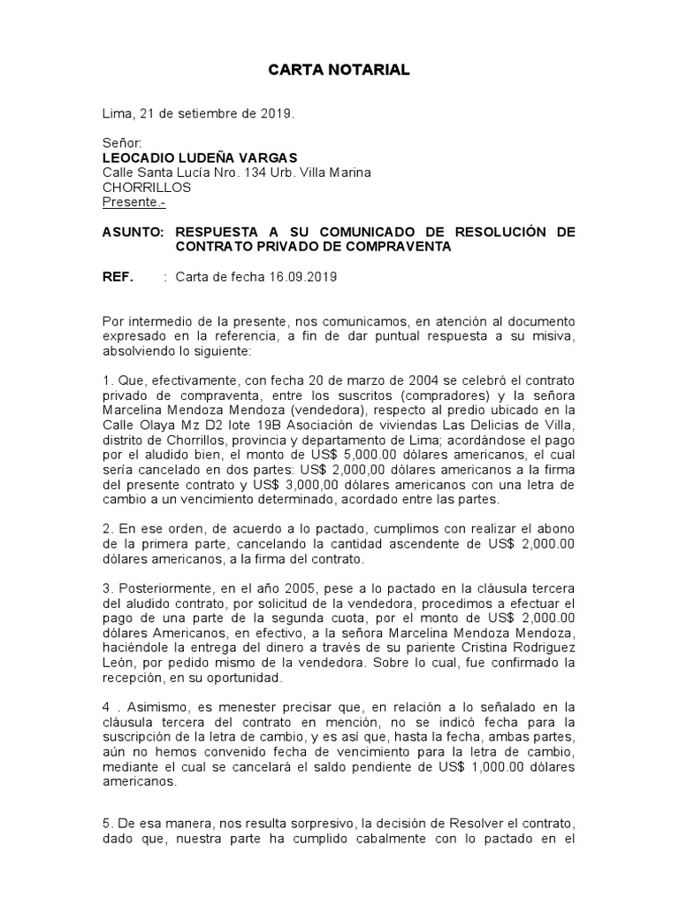 Carta Notarial | PDF | Pagaré | Gobierno