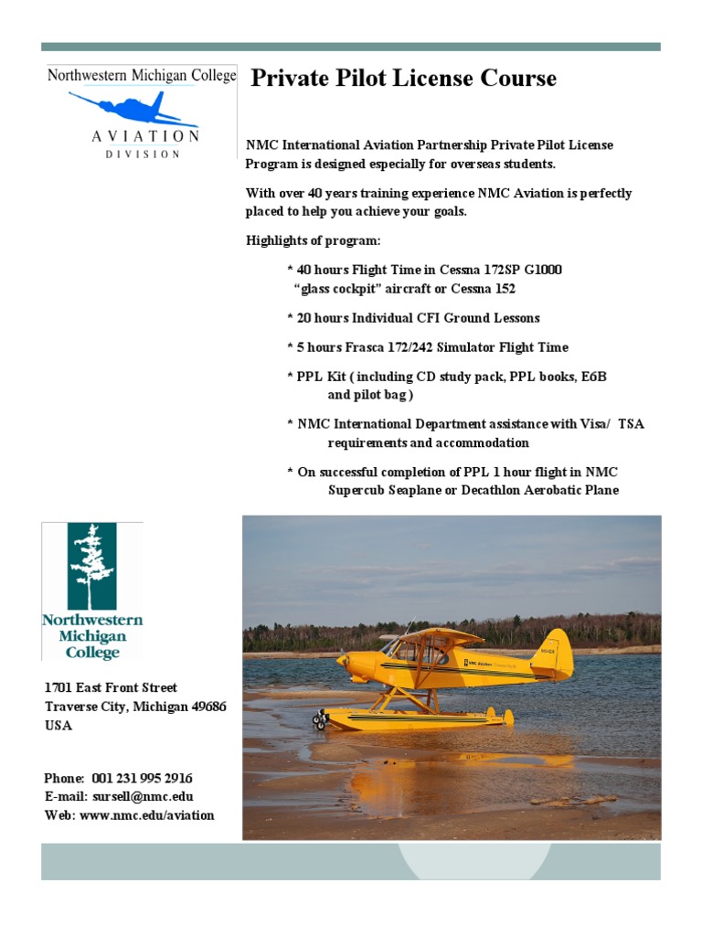 NMC Private Pilot License Program | PDF | Flight Instructor | Aviation