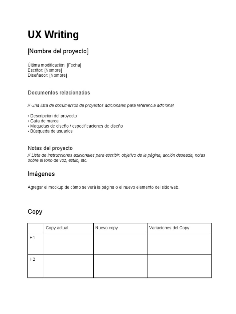 Guía de UX Writing en Español | PDF