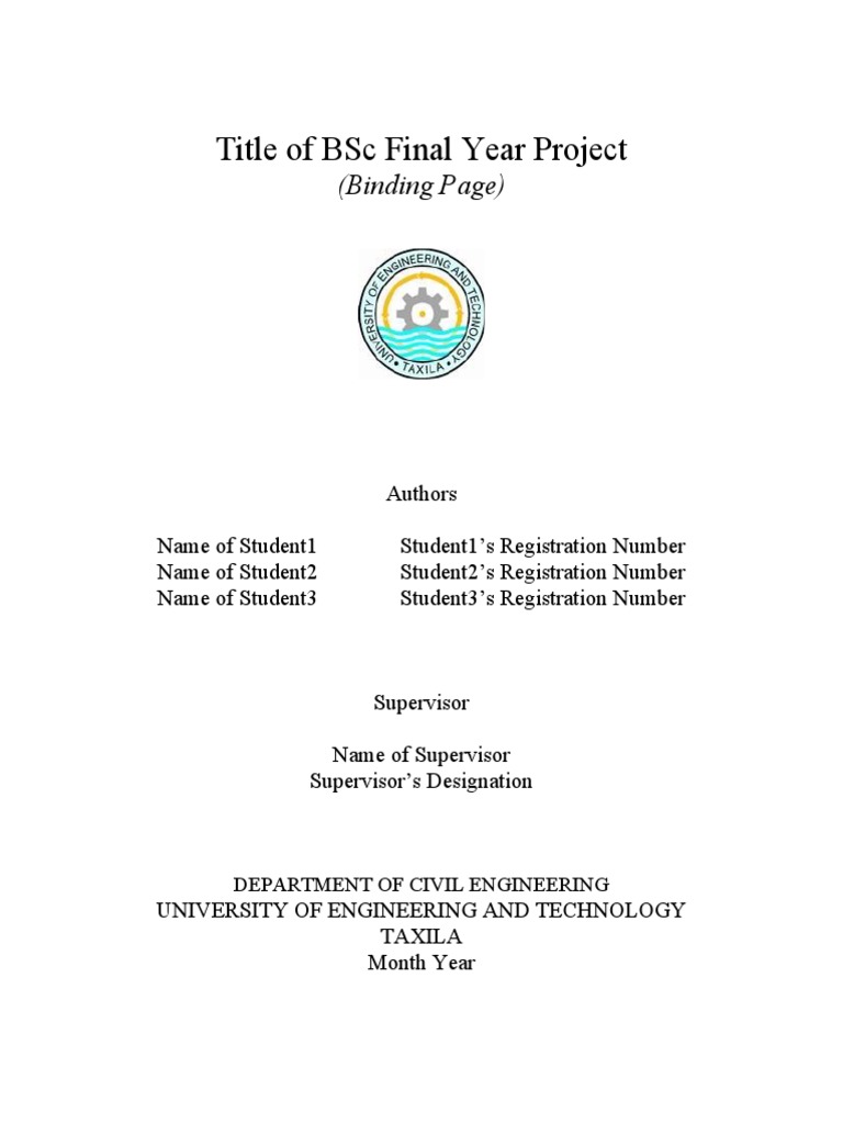 Title of BSC Final Year Project: (Binding Page) | PDF | Media ...