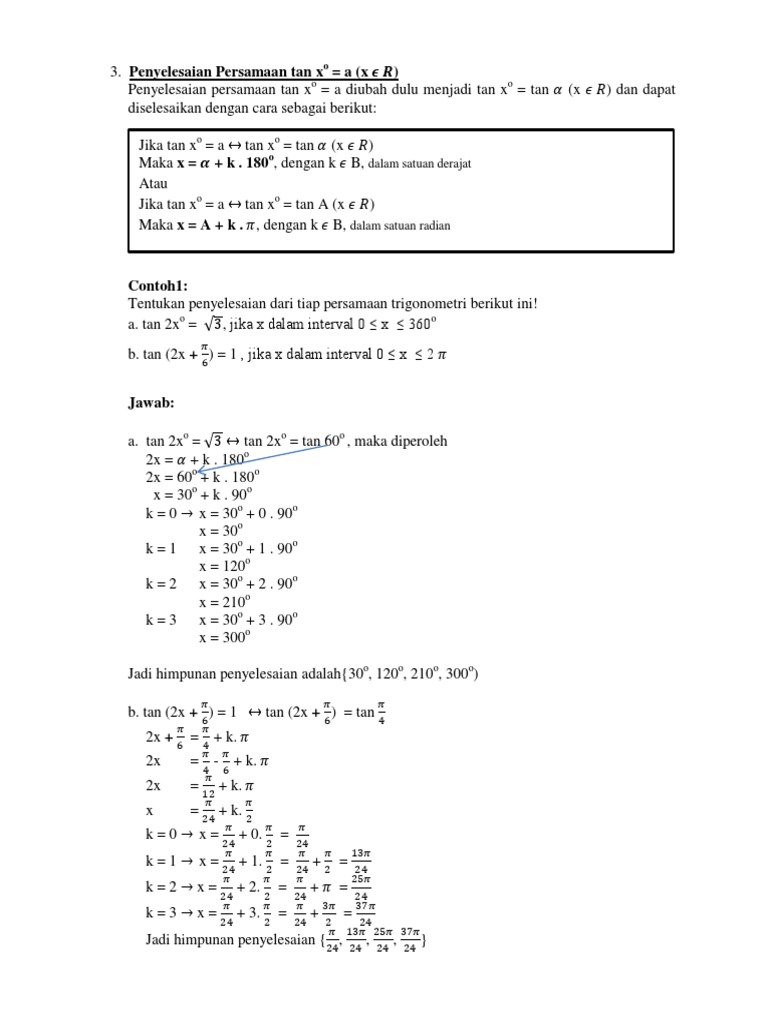 Persamaan Trigonometri (P4) | PDF