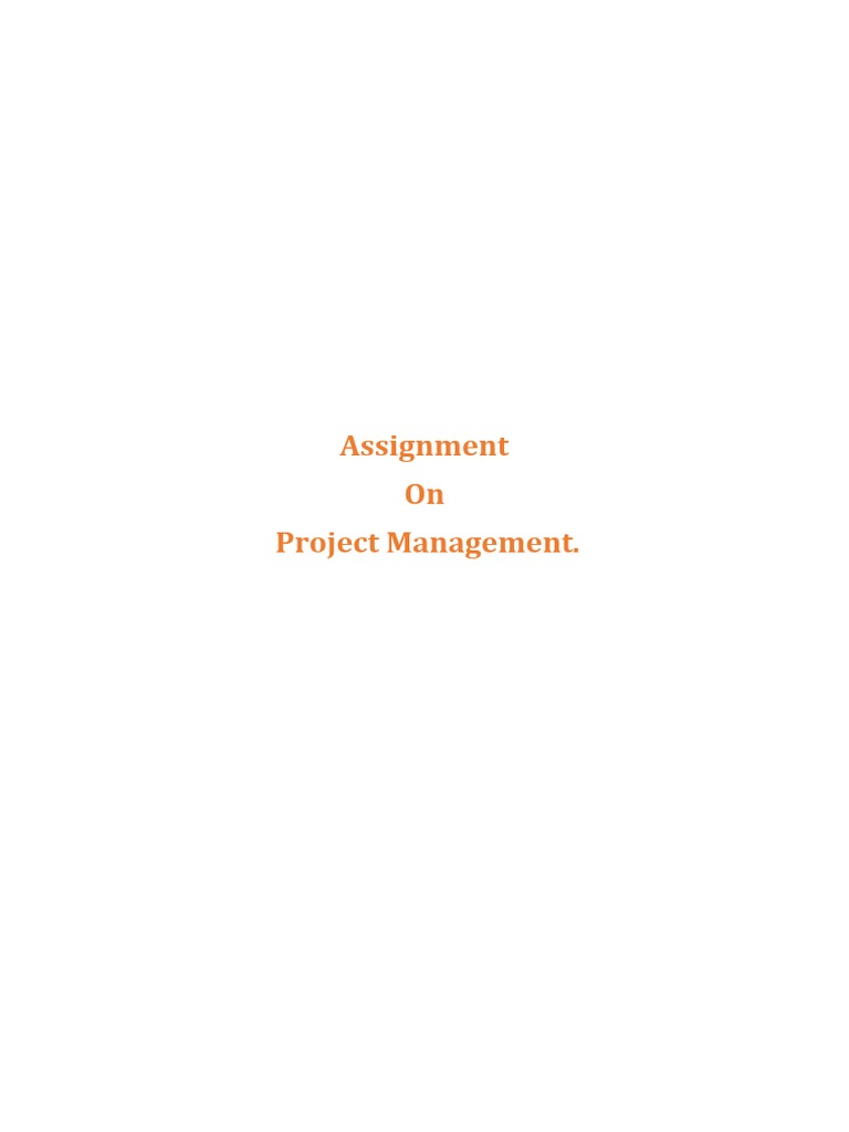 Assignment On Project Management | PDF
