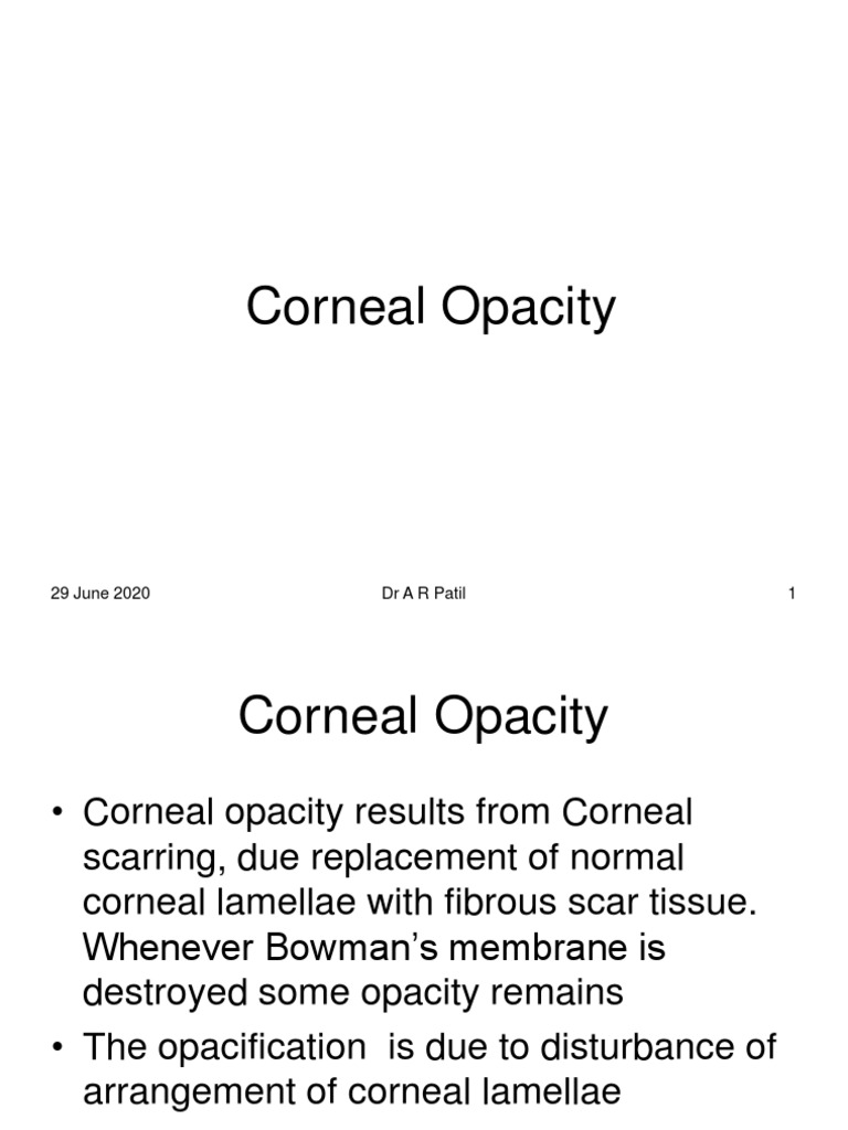 Classifying and Treating Corneal Opacities | PDF | Cornea | Ophthalmology