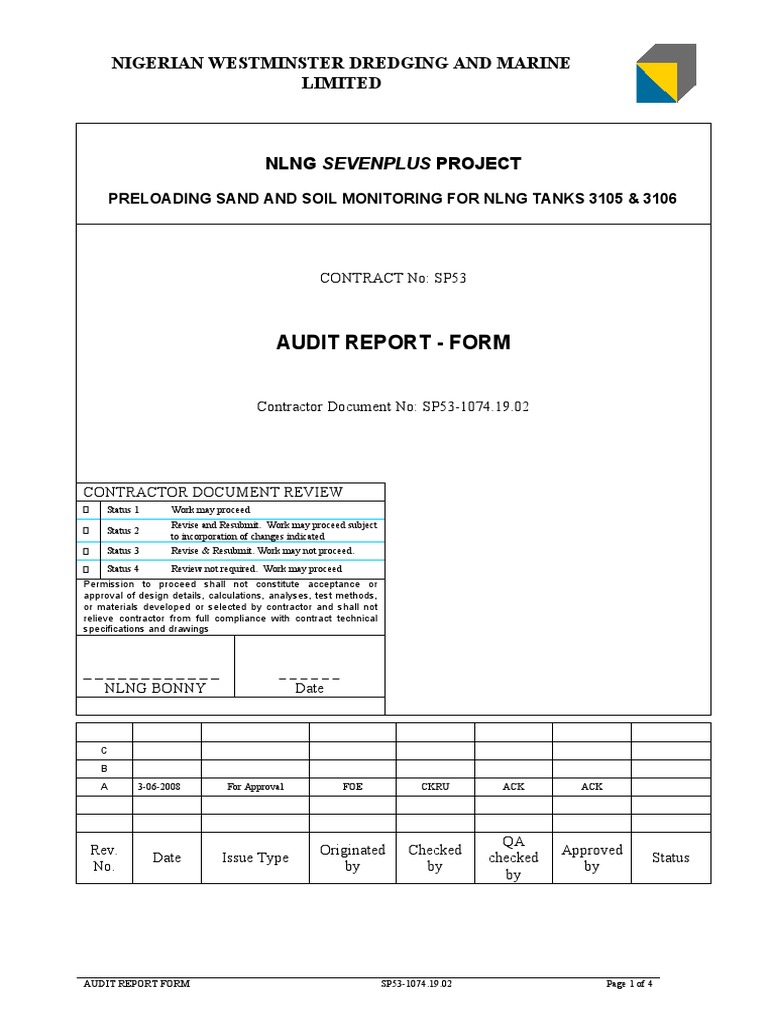 Audit Report - Form: Nigerian Westminster Dredging and Marine Limited ...