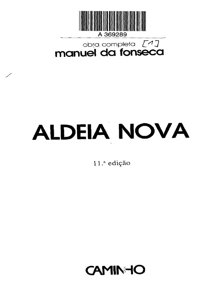 Aldeia Nova - Manuel Da Fonseca | PDF Aldeia Nova - Manuel Da Fonseca | PDF