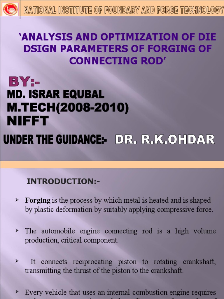 Presentation of Die Design | PDF