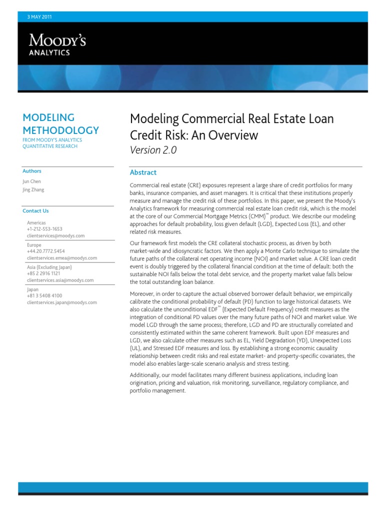 Modeling Commercial Real Estate Loan Credit Risk: An Overview | PDF ...