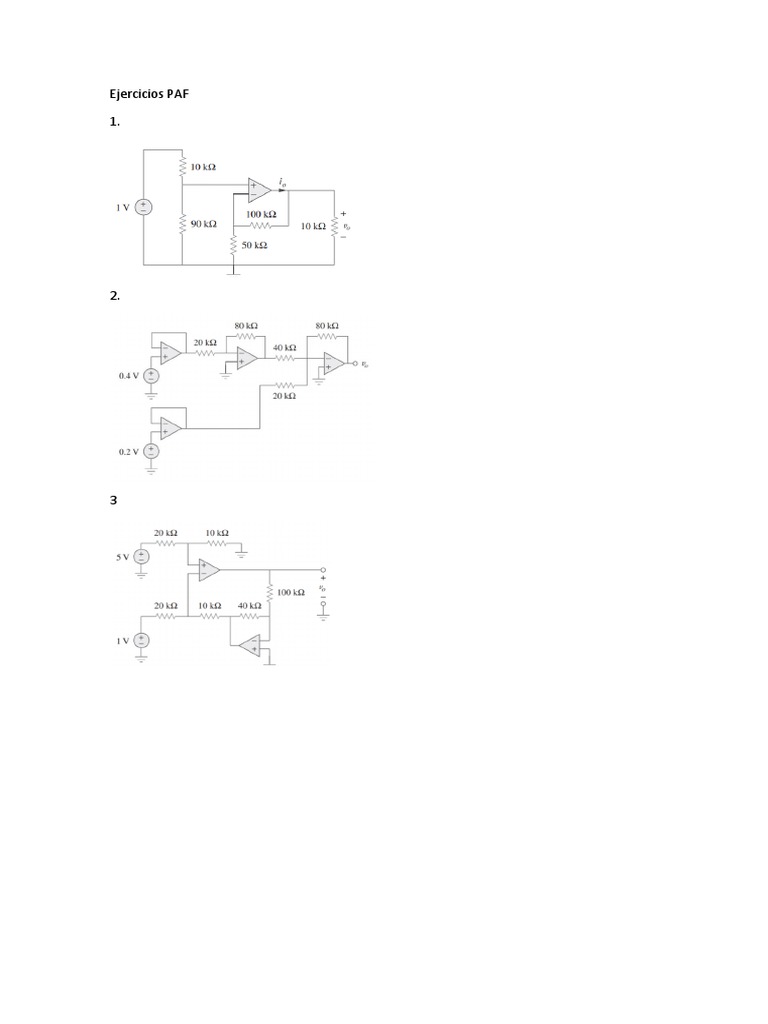 Ejercicios PAF PDF | PDF