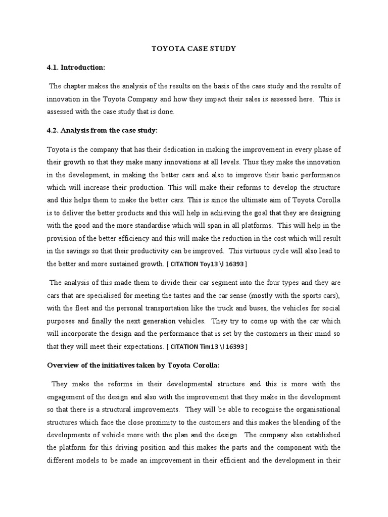 Toyota Case Study | PDF | Toyota | Standardization