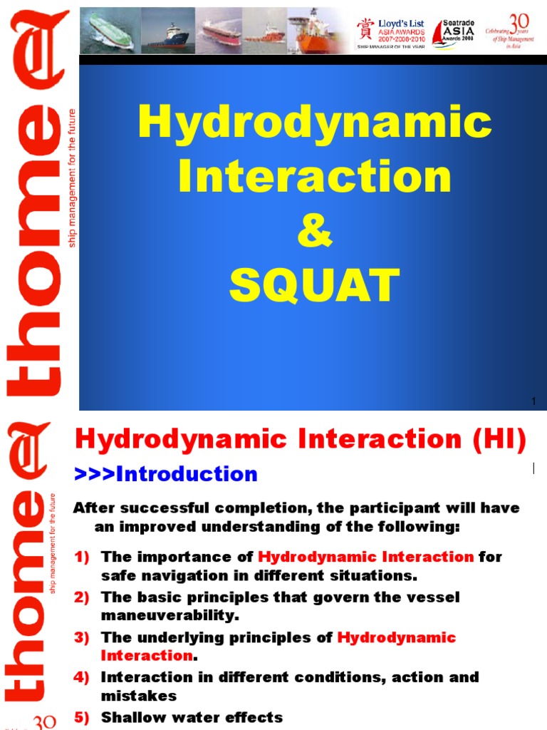 Hydrodynamic Interaction & SQUAT PDF | PDF | Flight Dynamics (Fixed ...