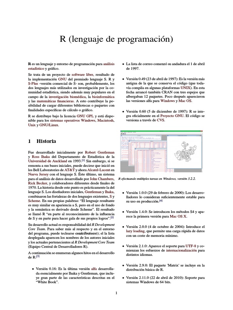 R (Lenguaje de Programación) | PDF | R (lenguaje de programación ...