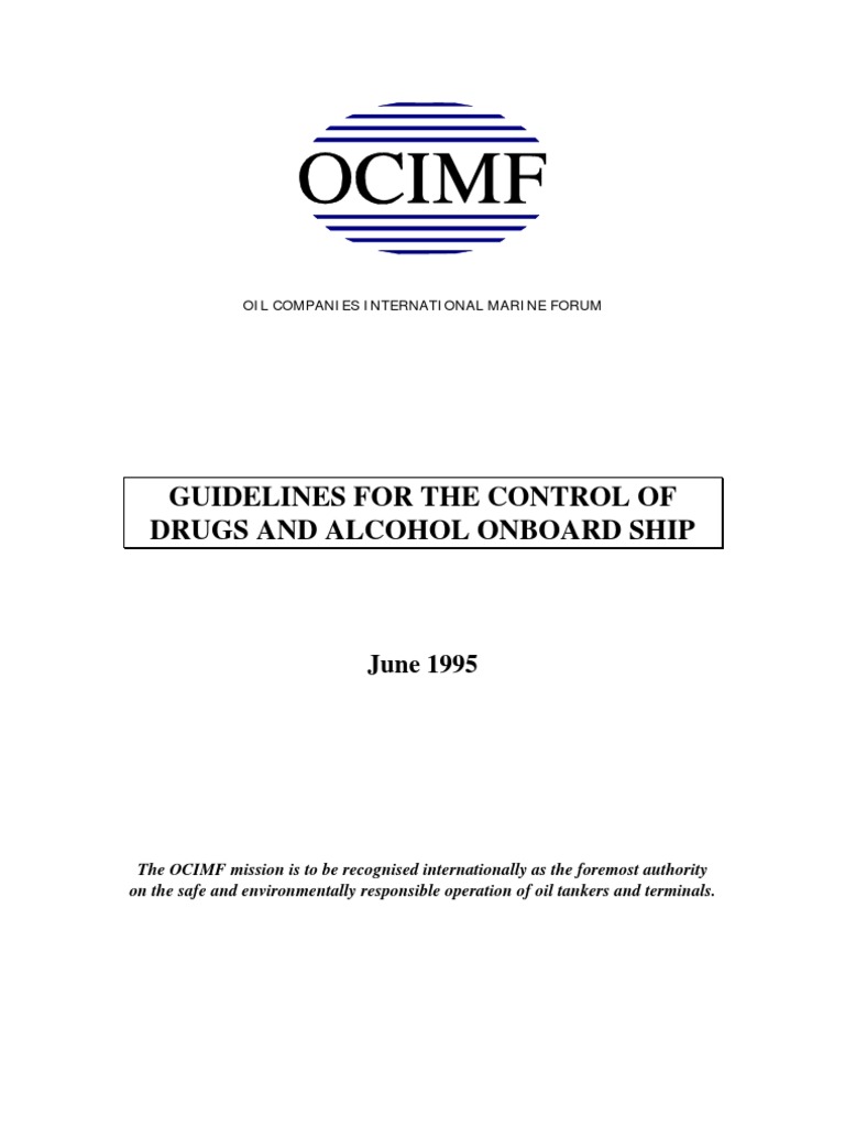 Ocimf - Guidelines For The Control of Drugs and Alcohol Onboard Ship ...