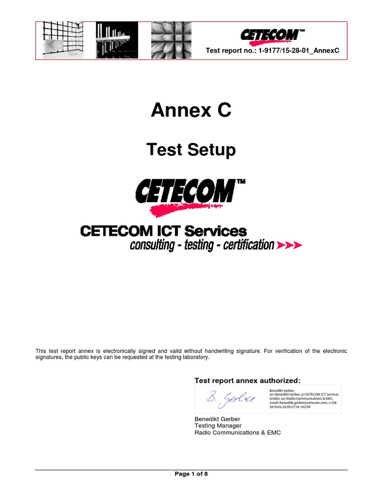 Annex C: Test Setup | PDF | Computer Security | Security
