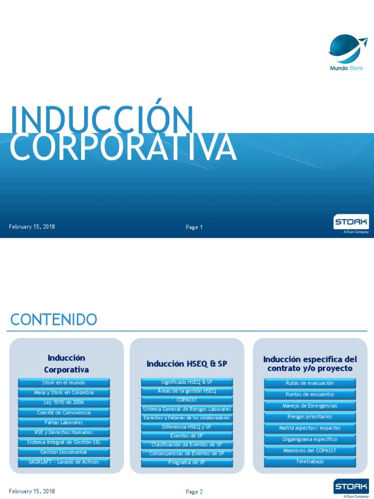 Induccion MASA - STORK V2 2018 PDF | PDF | Planificación | Dinero