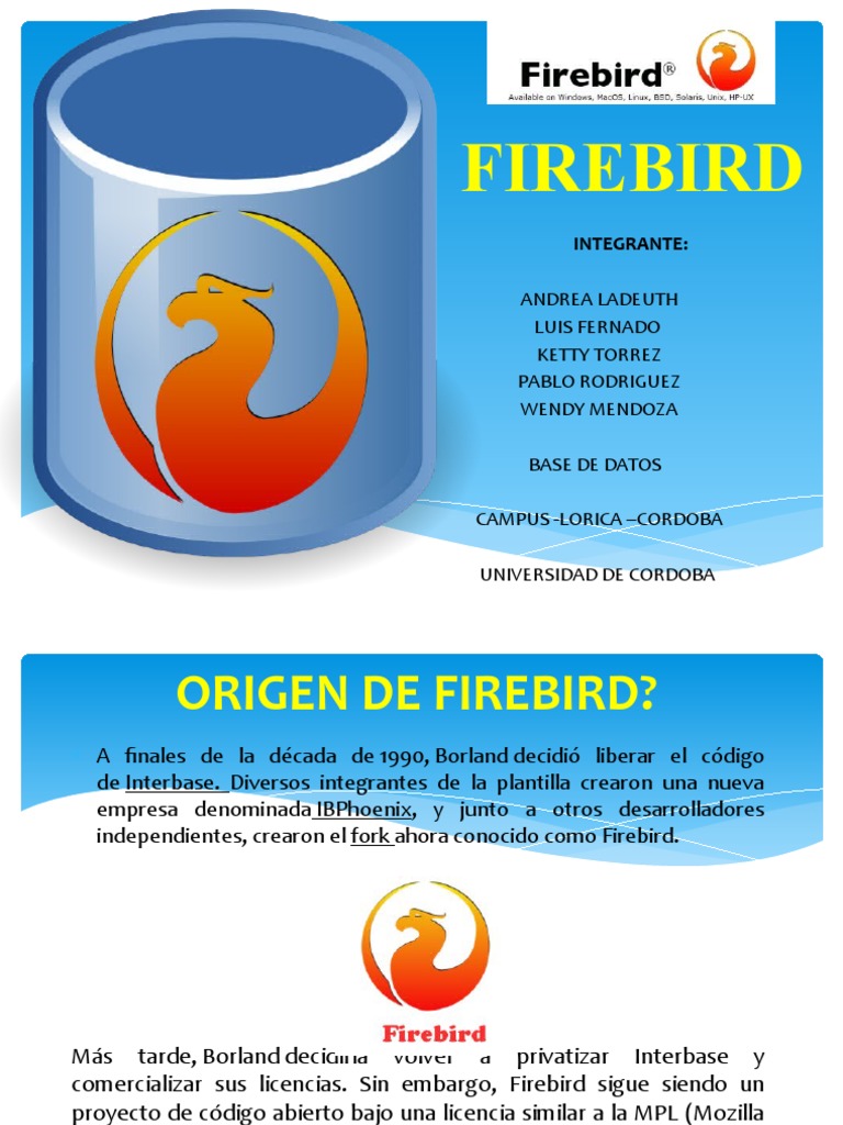 Exposicion de BD Firebird | PDF | Informática | Software