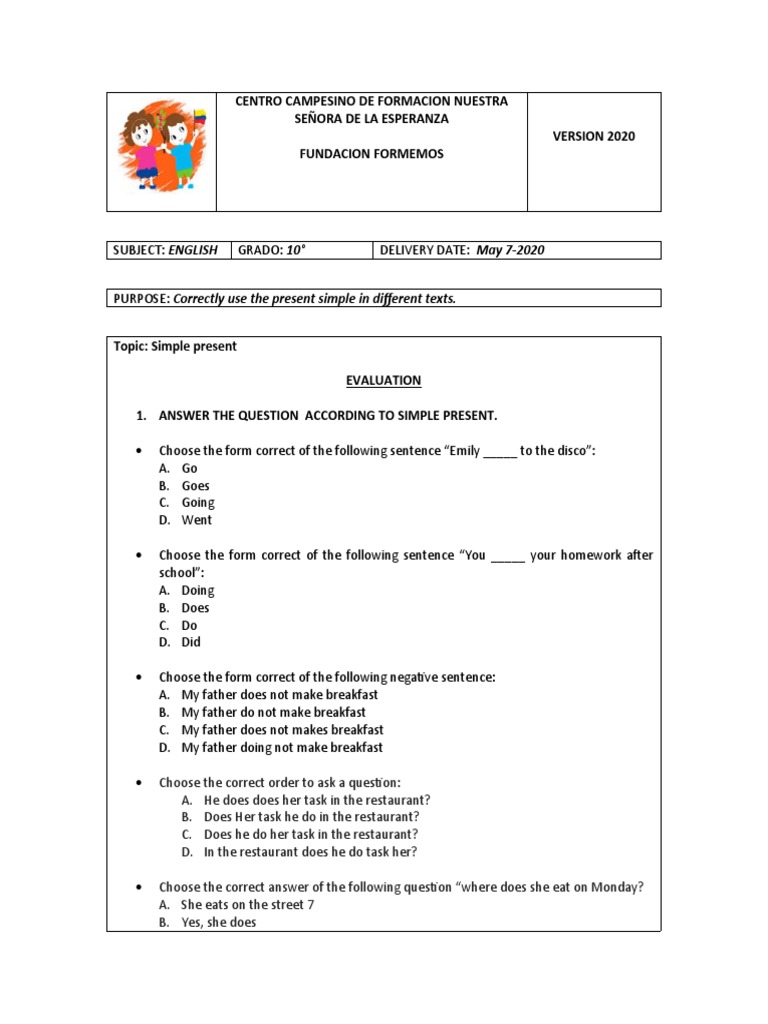 Using the Present Simple Tense to Describe Daily Routines and Habits ...