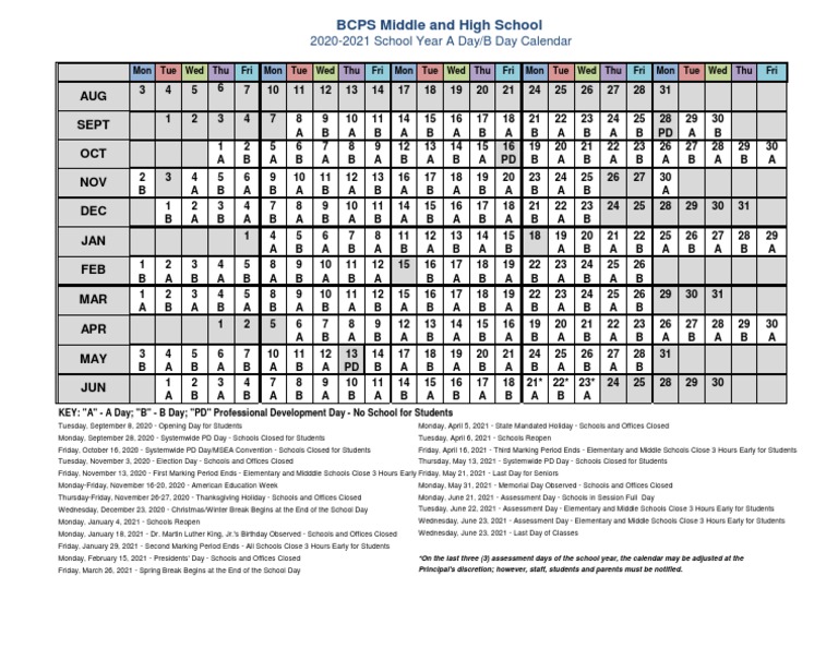 BCPS Middle and High School: AUG Sept | PDF | Public Holiday | Festival