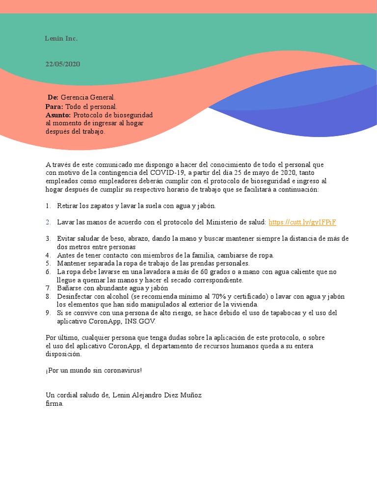 Modelo de Comunicado Empresarial | PDF