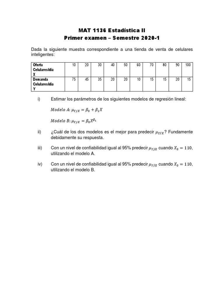 Mat 1136 Primer Examen PDF | PDF