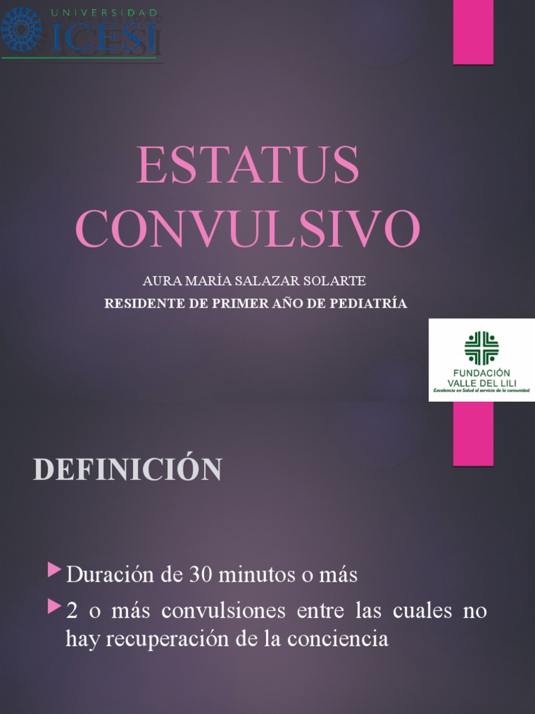 Estatus Convulsivo | PDF | Enfermedades y trastornos humanos | Rtt