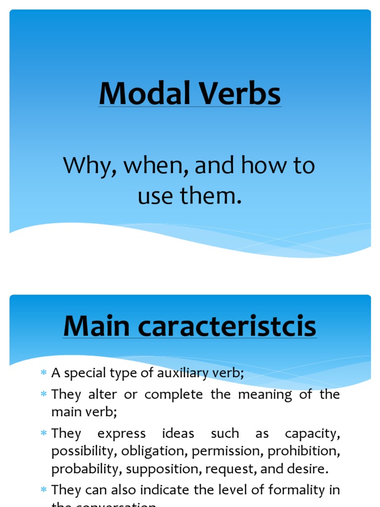Modal Verbs | PDF | Morphology | Grammar