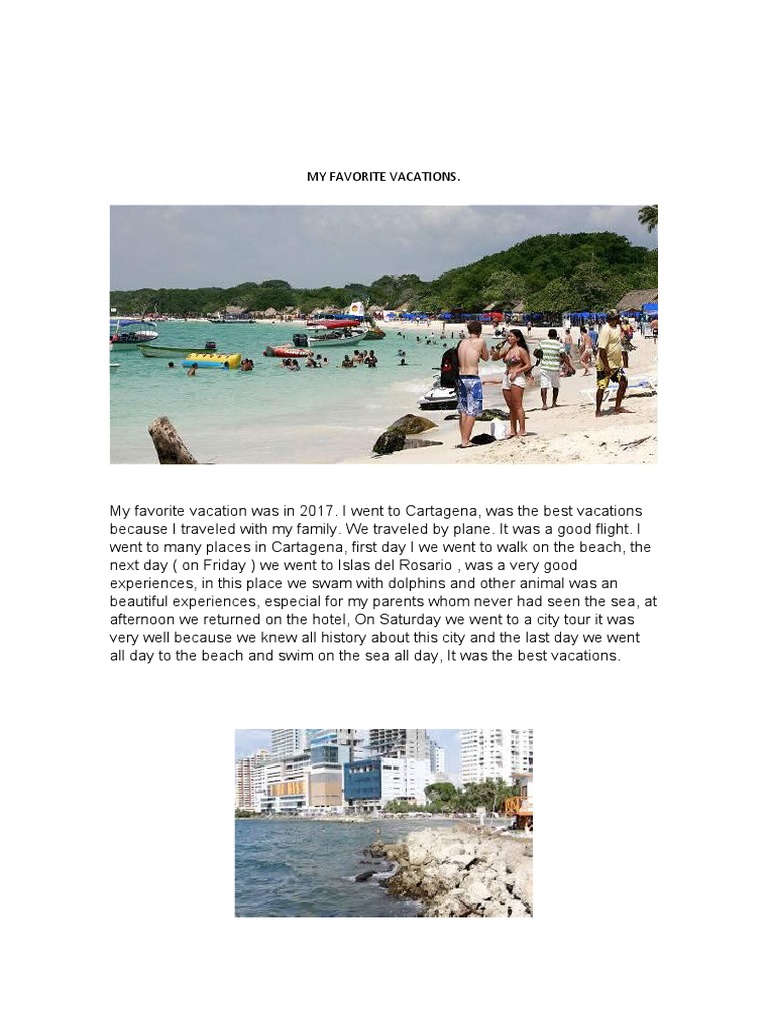 My Favorite Vacations | PDF