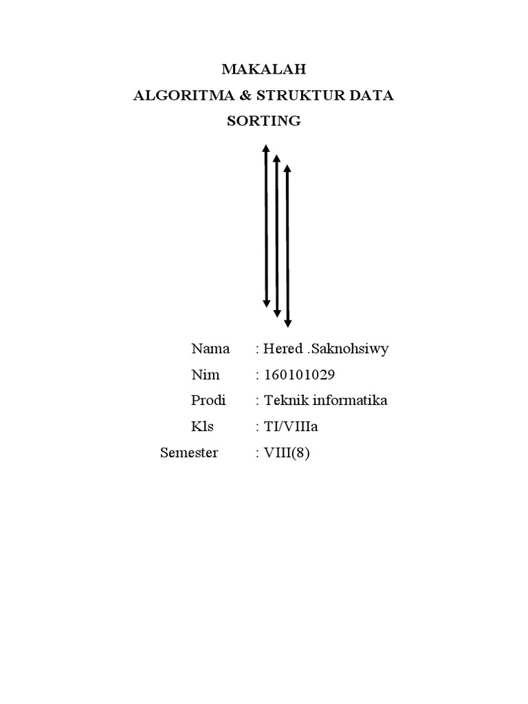 Makalah Sorting Struktur Data | PDF Makalah Sorting Struktur Data | PDF