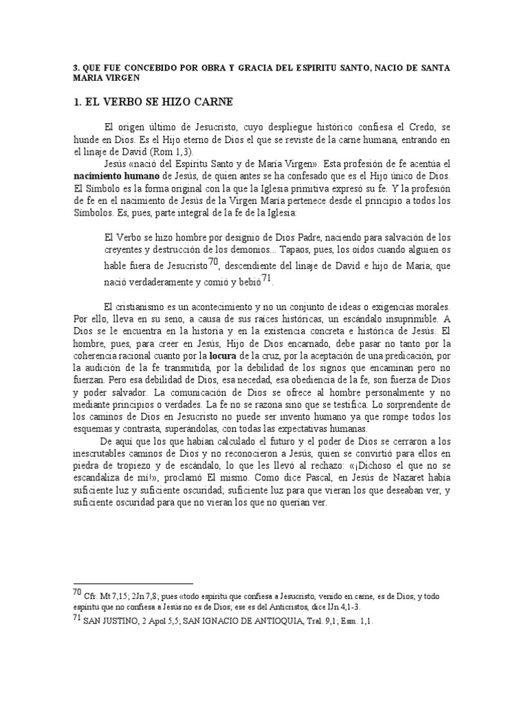 El Credo III | PDF | María, madre de Jesús | Cristo (título)