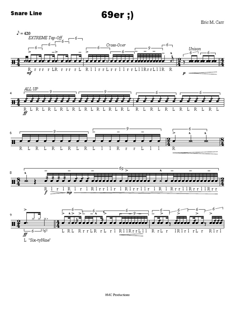 Snare Line: Eric M. Carr X 420 | PDF