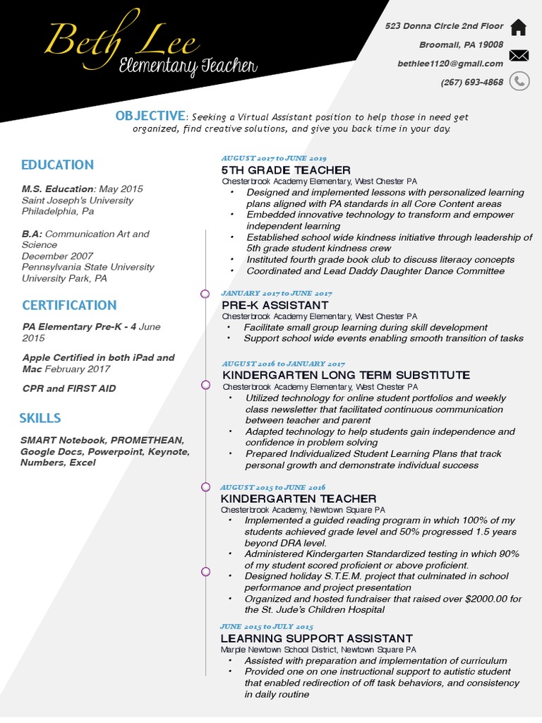 Lee Beth Resume2020 | PDF | Schools | Learning