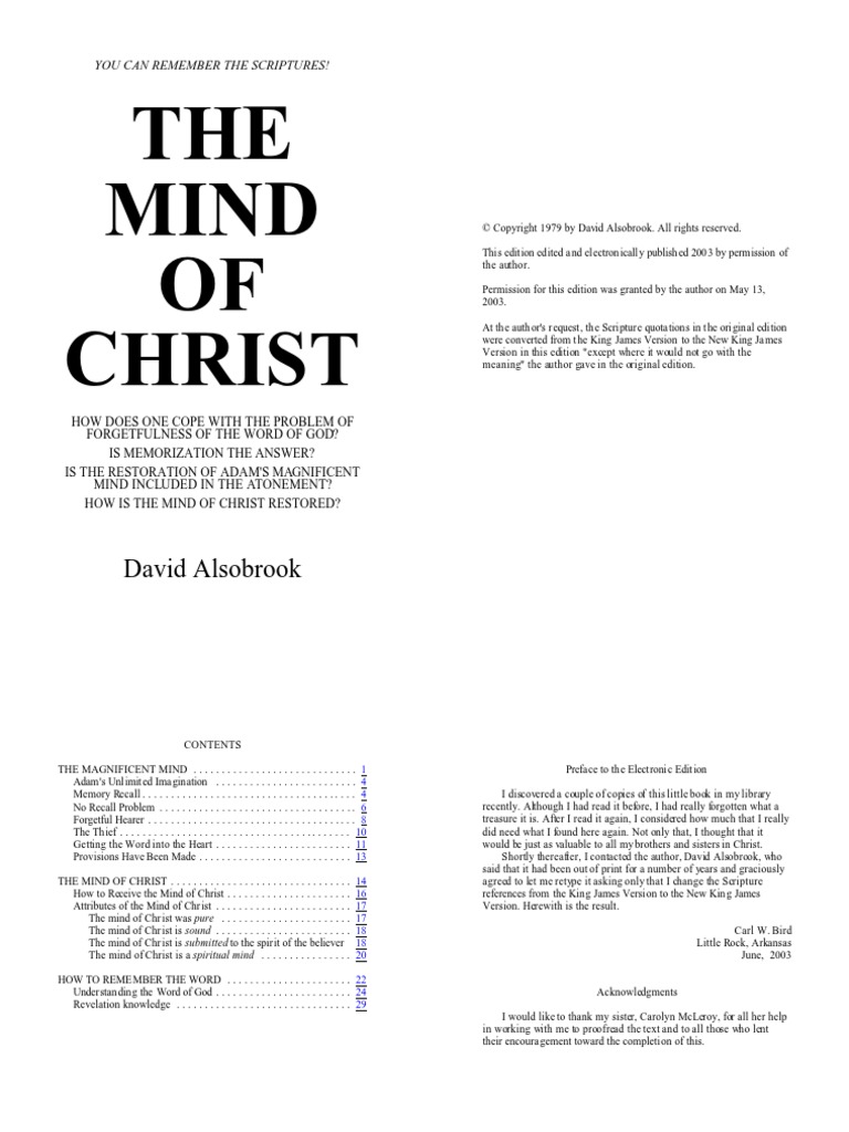 The Mind of Christ | PDF | Adam | Serpents In The Bible
