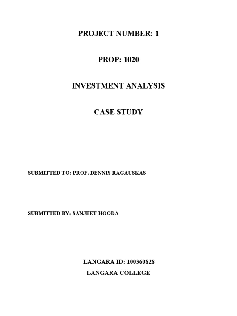 Project Number: 1: Submitted To: Prof. Dennis Ragauskas | PDF ...