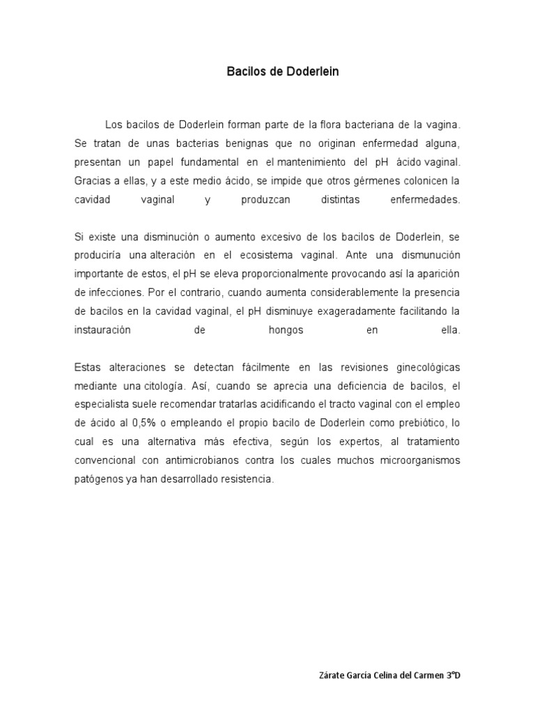 Bacilos de Doderlein | PDF | Microorganismo | Las bacterias