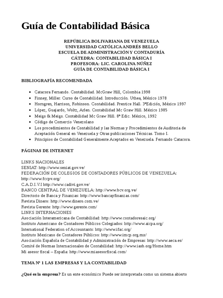 Guia Facil de Contabilidad Basica | PDF | Contabilidad | Compartir ...