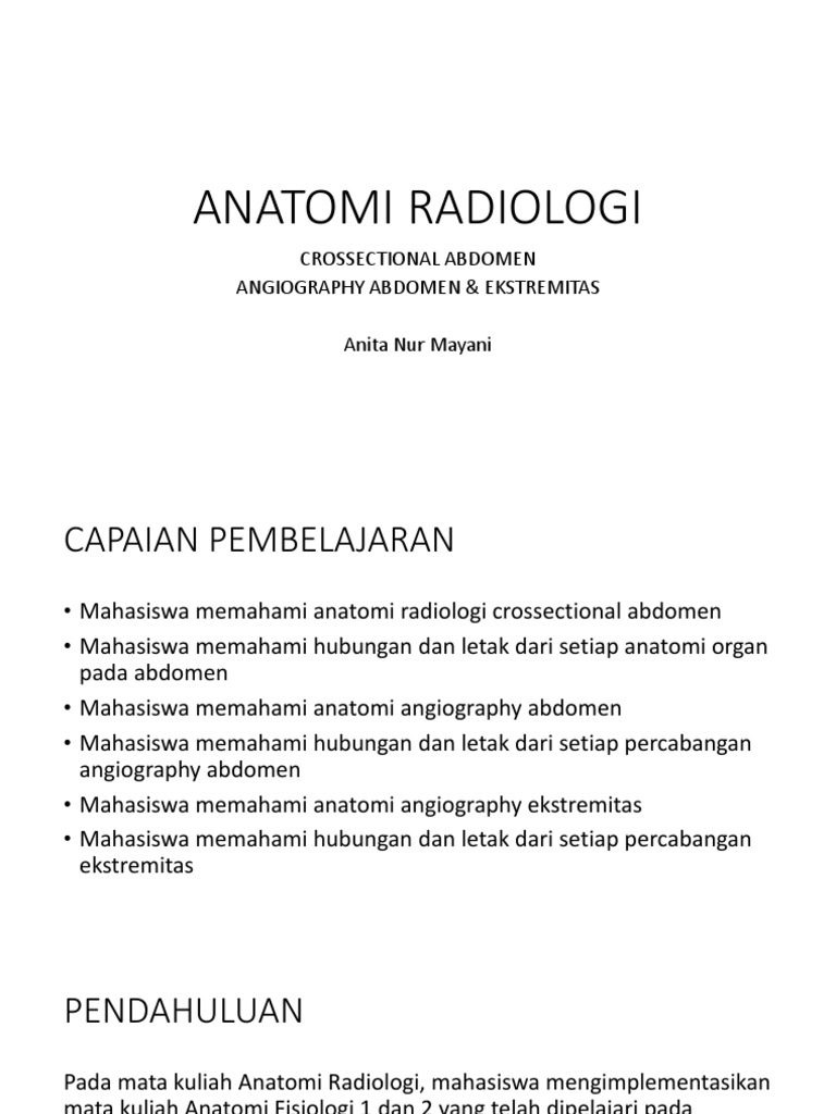 Anatomi Radiologi | PDF