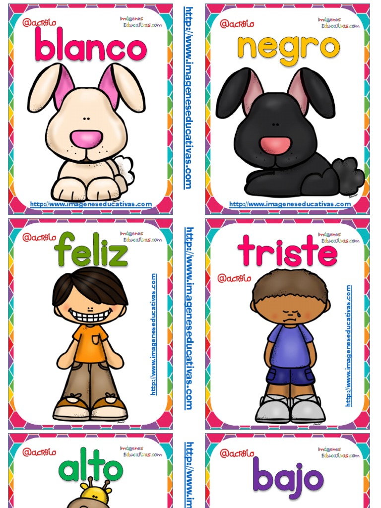 Dibujos de Opuestos para Niños | PDF | Ciencias sociales