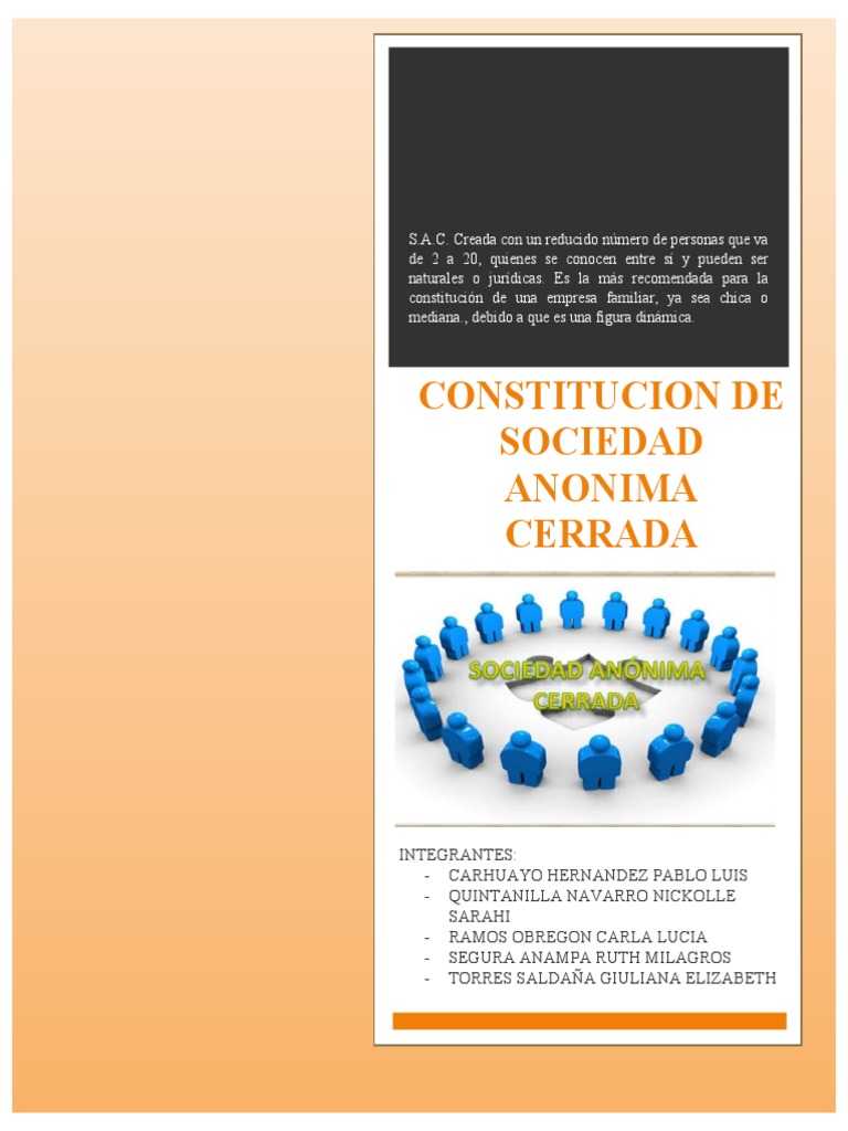 Minuta de Constitución Sociedad Anónima Cerrada | PDF | Business | Conceptos legales