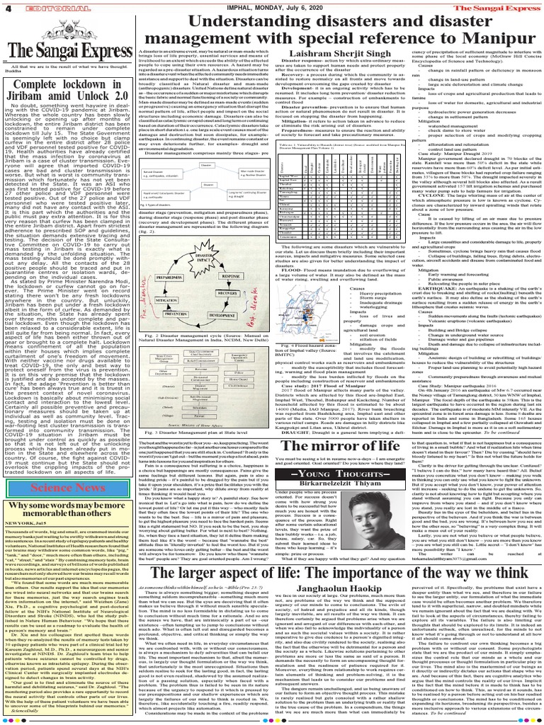 Understanding Disasters and Disaster Management With Special Reference ...