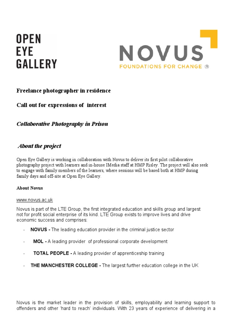 Freelance Photographer in Residence Call Out For Expressions of ...