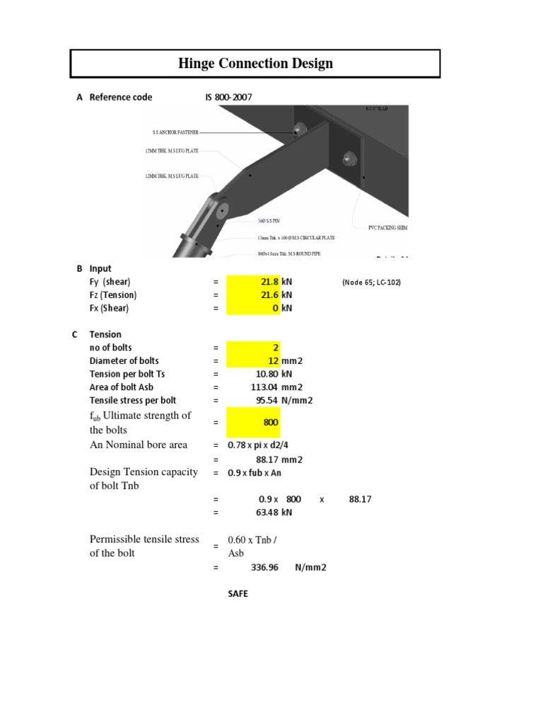 Hinge Connection Design: A Reference Code | PDF | Screw | Continuum ...