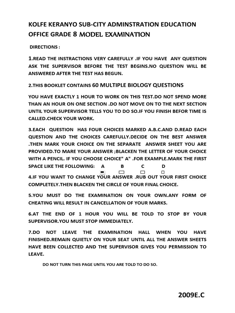 Kolfe Keranyo Biollogy Model 2009 | PDF | Plants | Photosynthesis