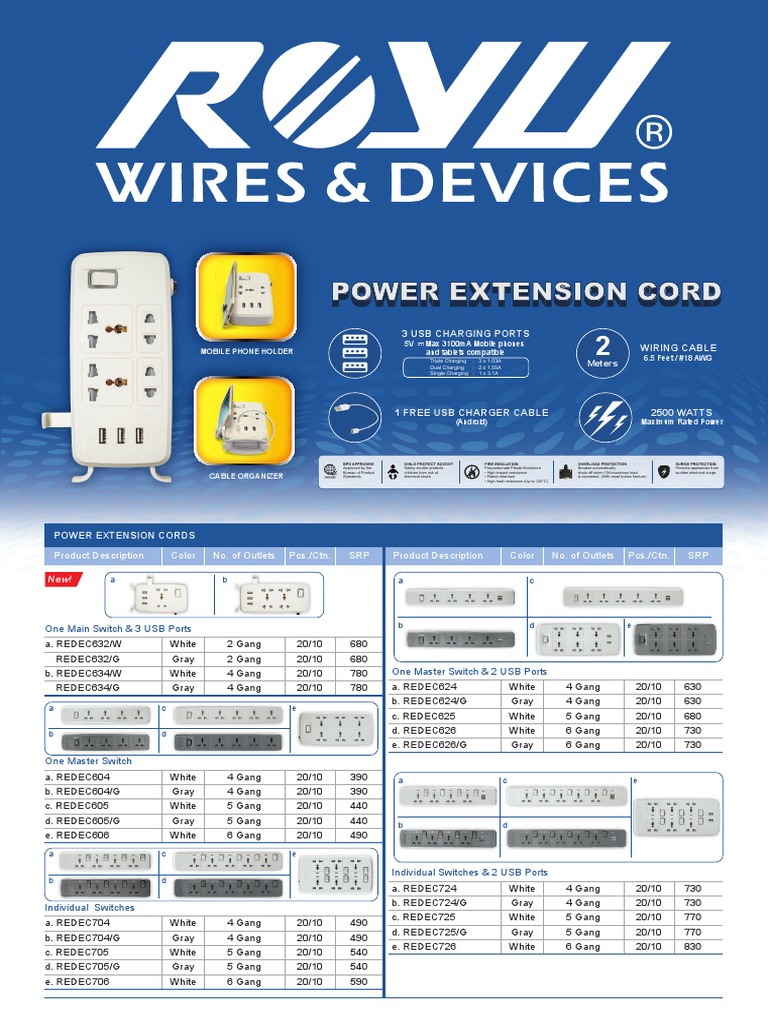 Royu Firefly Lighting - Electrical Devices Price List PDF | PDF | Ac ...