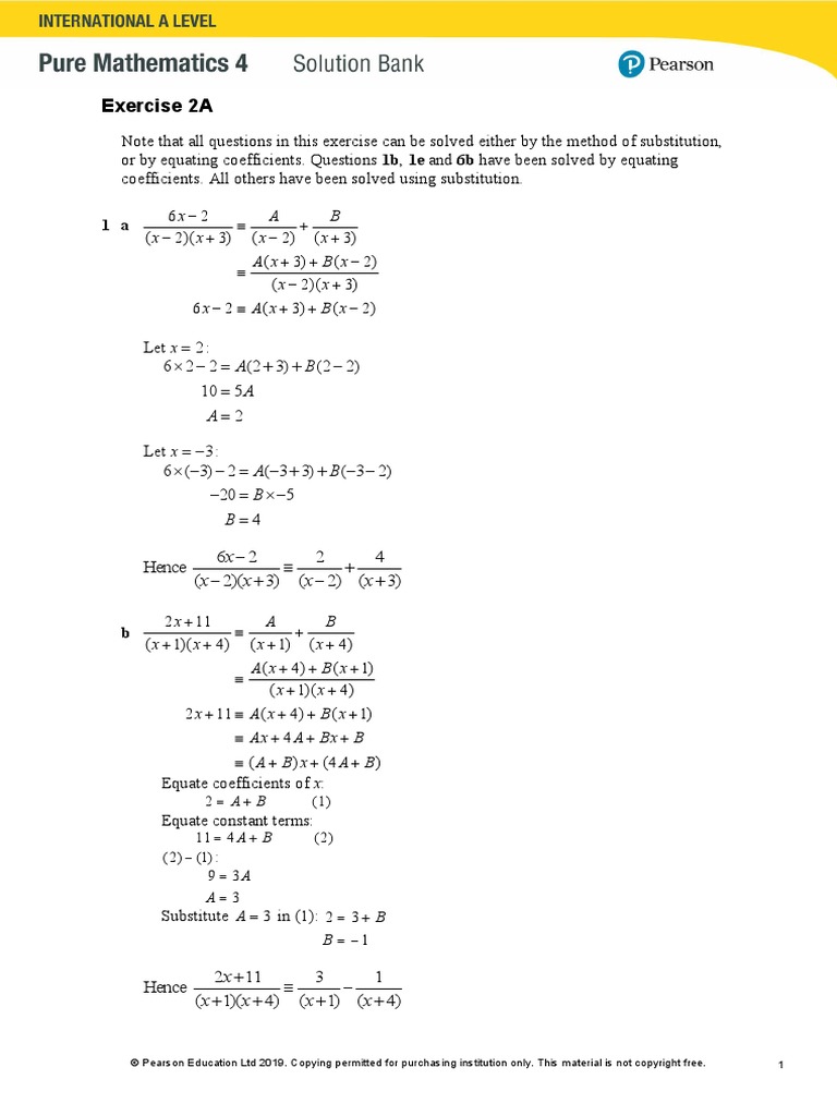 Ial Maths Pure 4 Ex2a PDF | PDF | Algorithms | Teaching Mathematics