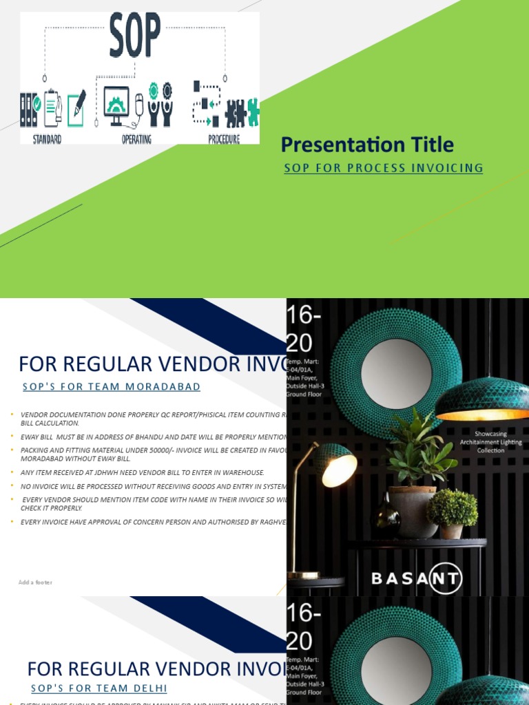 Sop For Vendor Invoice | PDF | Computing | Business